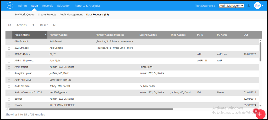 Data Requests – Healthicity Support