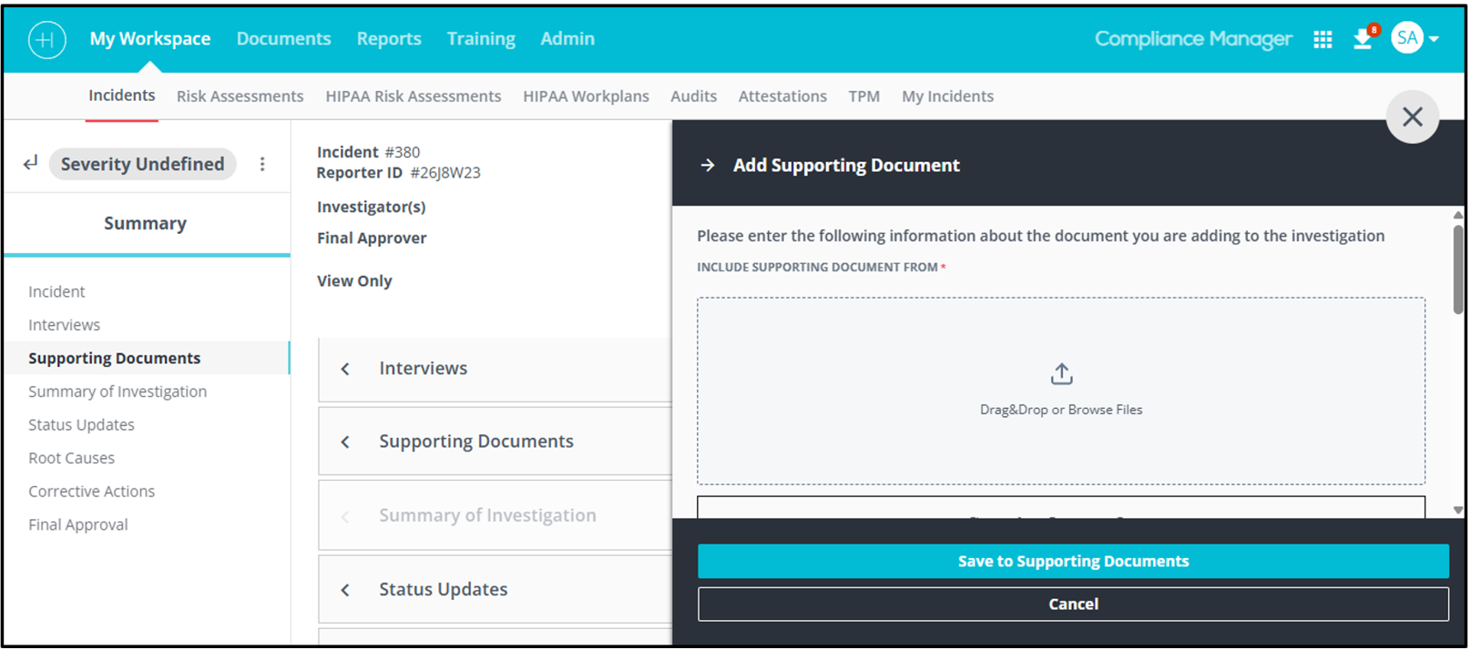 Supporting Documents – Healthicity Support