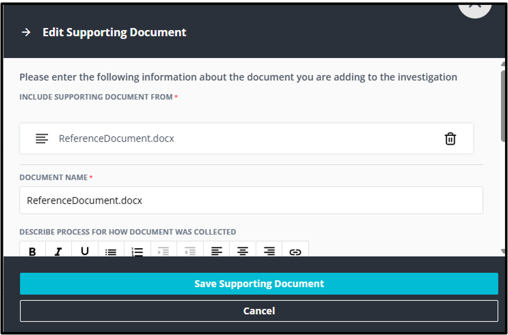 Supporting Documents – Healthicity Support