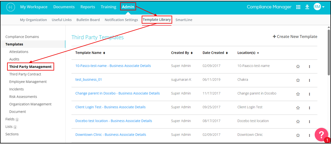 Third Party Management - Customize Templates – Healthicity Support