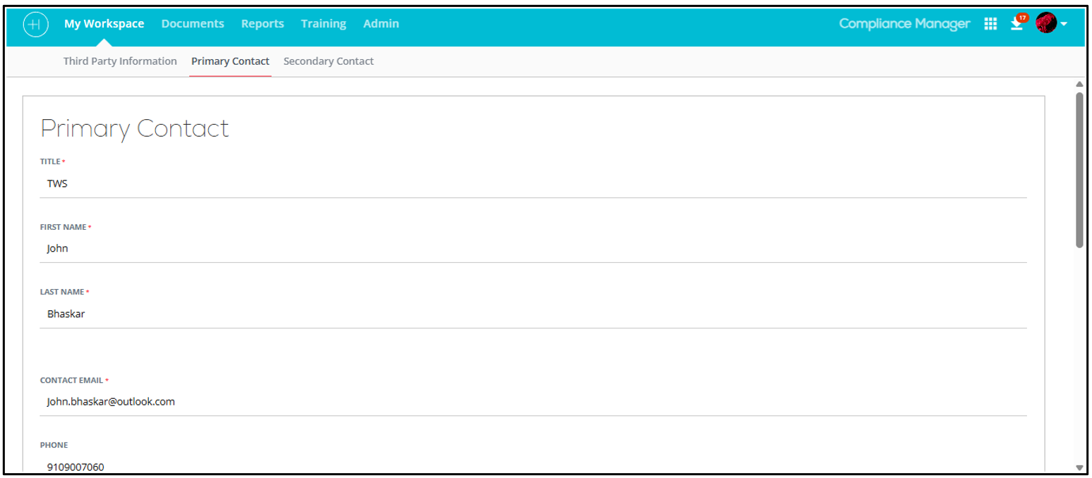 Third Party Management - Create Profile – Healthicity Support